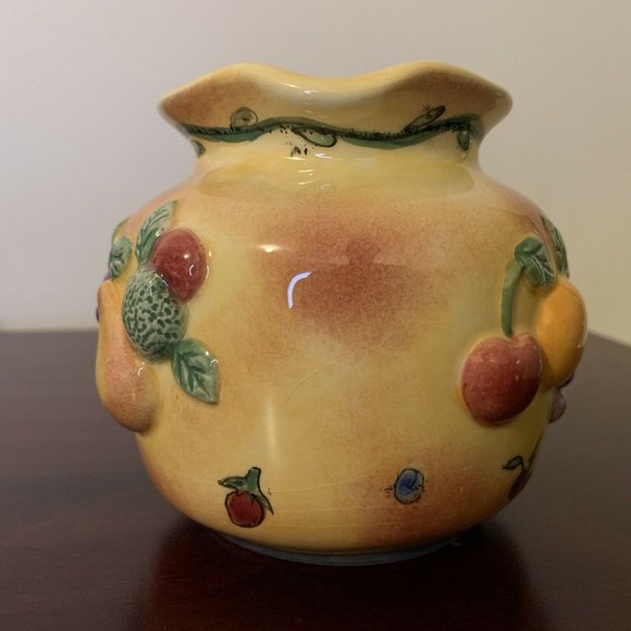 Sango | Kitchen | Sango Sangria Pitcherjug Fruit Pattern Rare Glaz ...